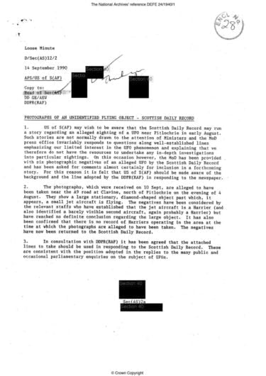 The Calvine UFO photo: skeptics and believers seek to explain the 30 ...